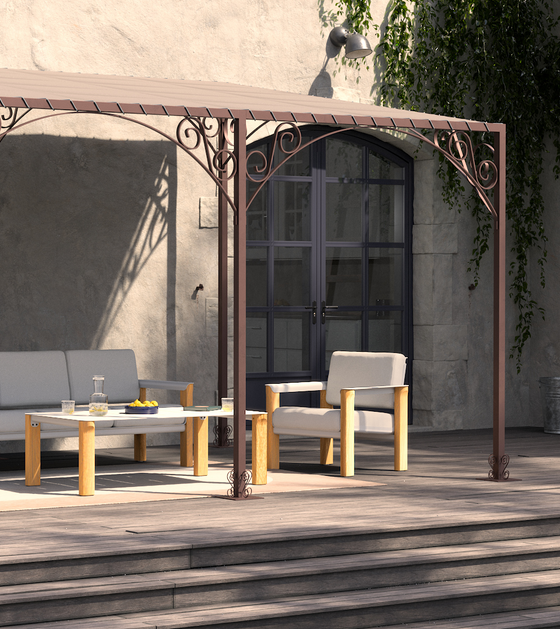 Pergola fer forgé moderne - Belveo®