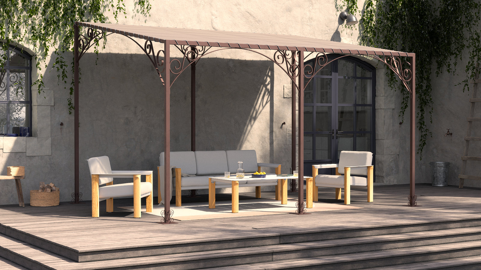 Pergola fer forgé moderne - Belveo®